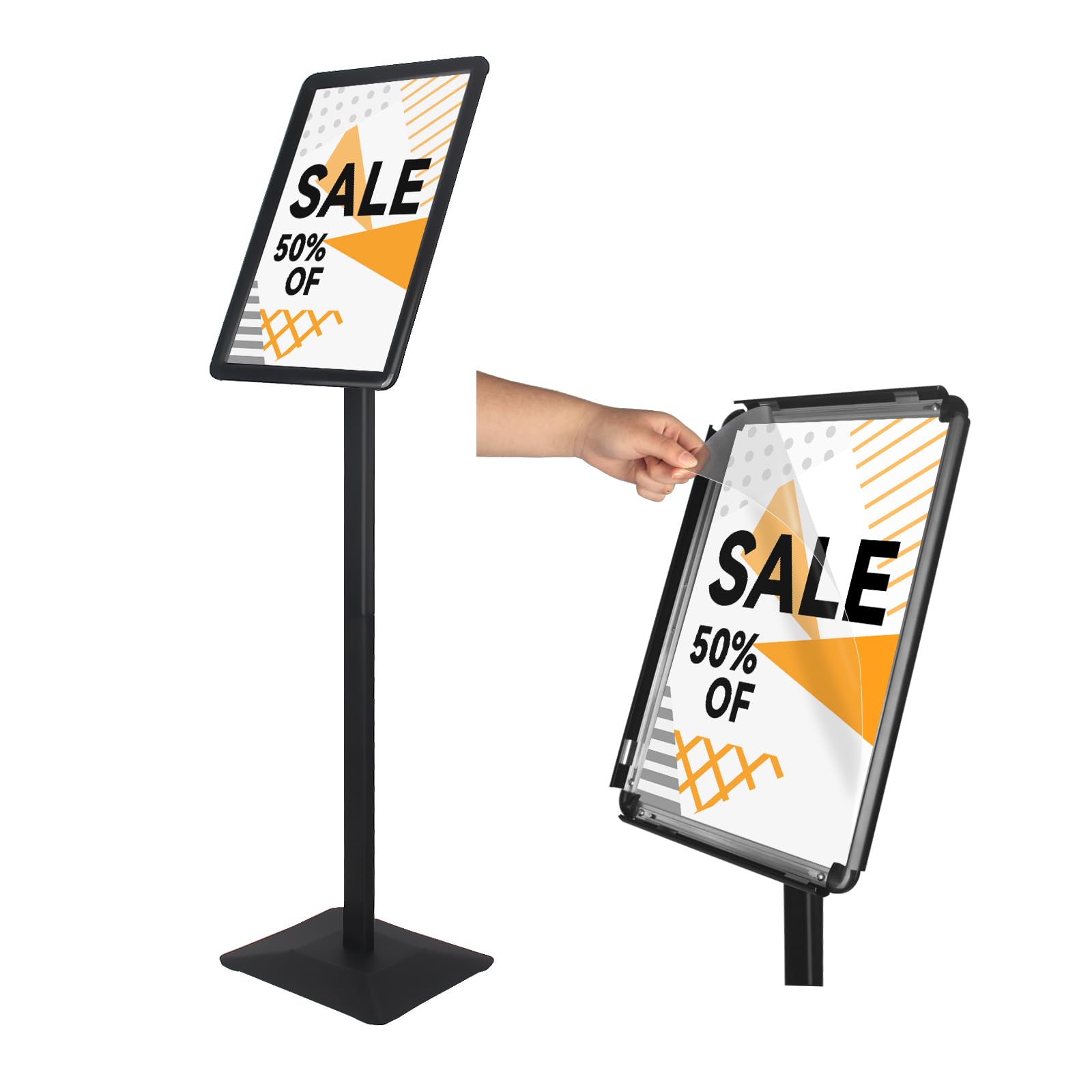 Amazon.com: AIKUPNEY Heavy Duty Pedestal Sign holder floor stand ...