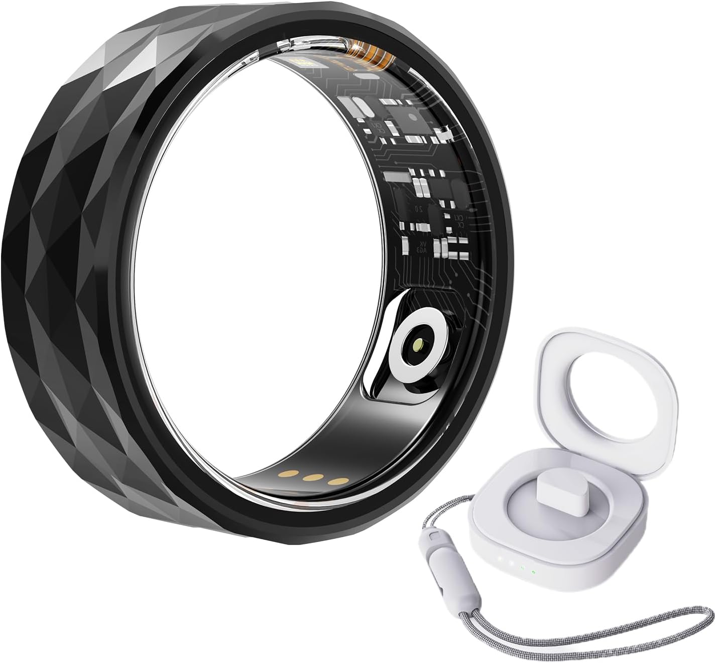 Amazon.com: Smart Ring Health Tracker, Anillo Inteligente para Hombre ...