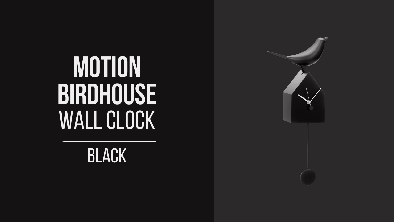 Watch Torre & Tagus Motion Birdhouse Wall & Desk Clock - Black on ...