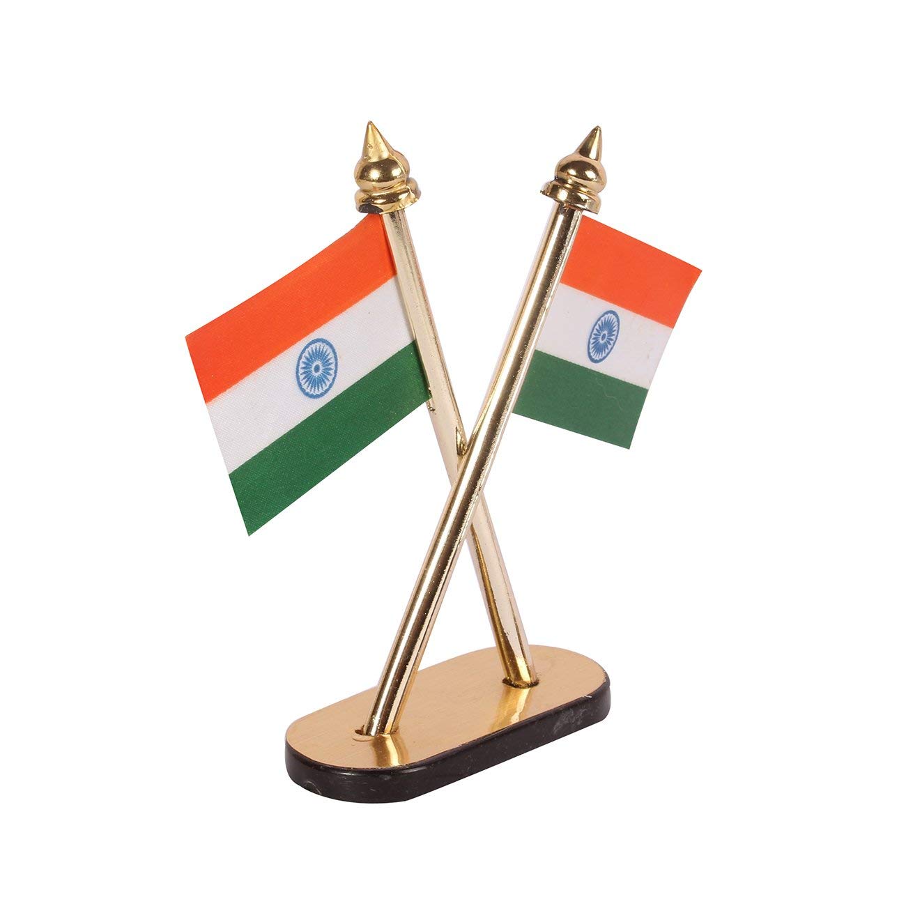 Buy h.m Indian Flag for Table & CAR Dashboard Stand Cross Design with ...