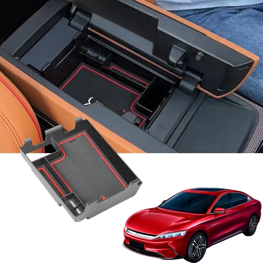 Buy TRX AUTO Center Armrest Console Organizer For BYD Han EV/DM-i 2021 ...