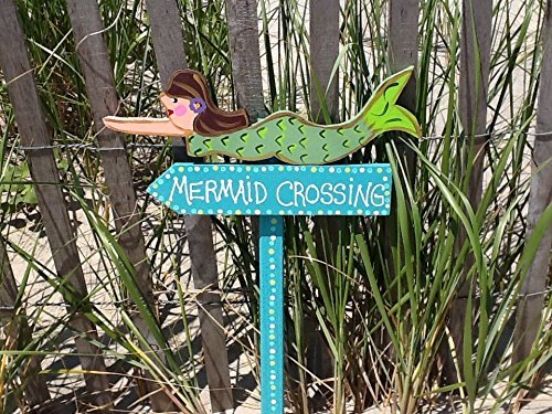 Amazon.com: Mermaid Crossing sign garden stake : Home & Kitchen