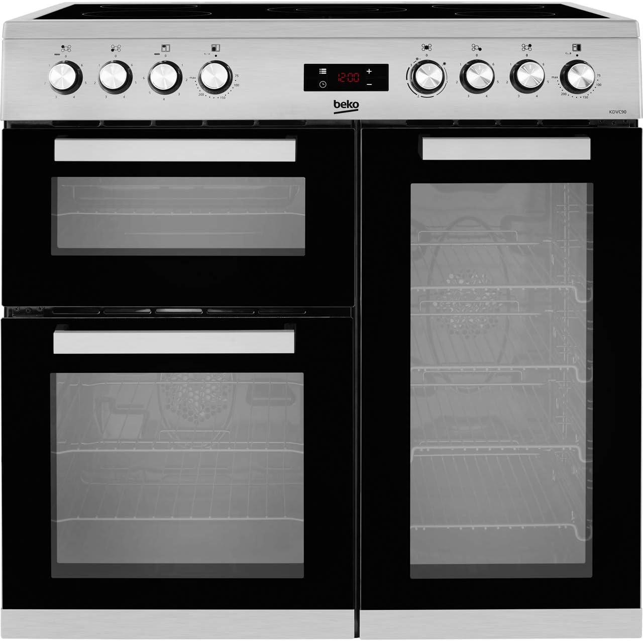 Beko KDC653K 60cm Electric Cooker with Ceramic Hob - Black : Amazon.co ...