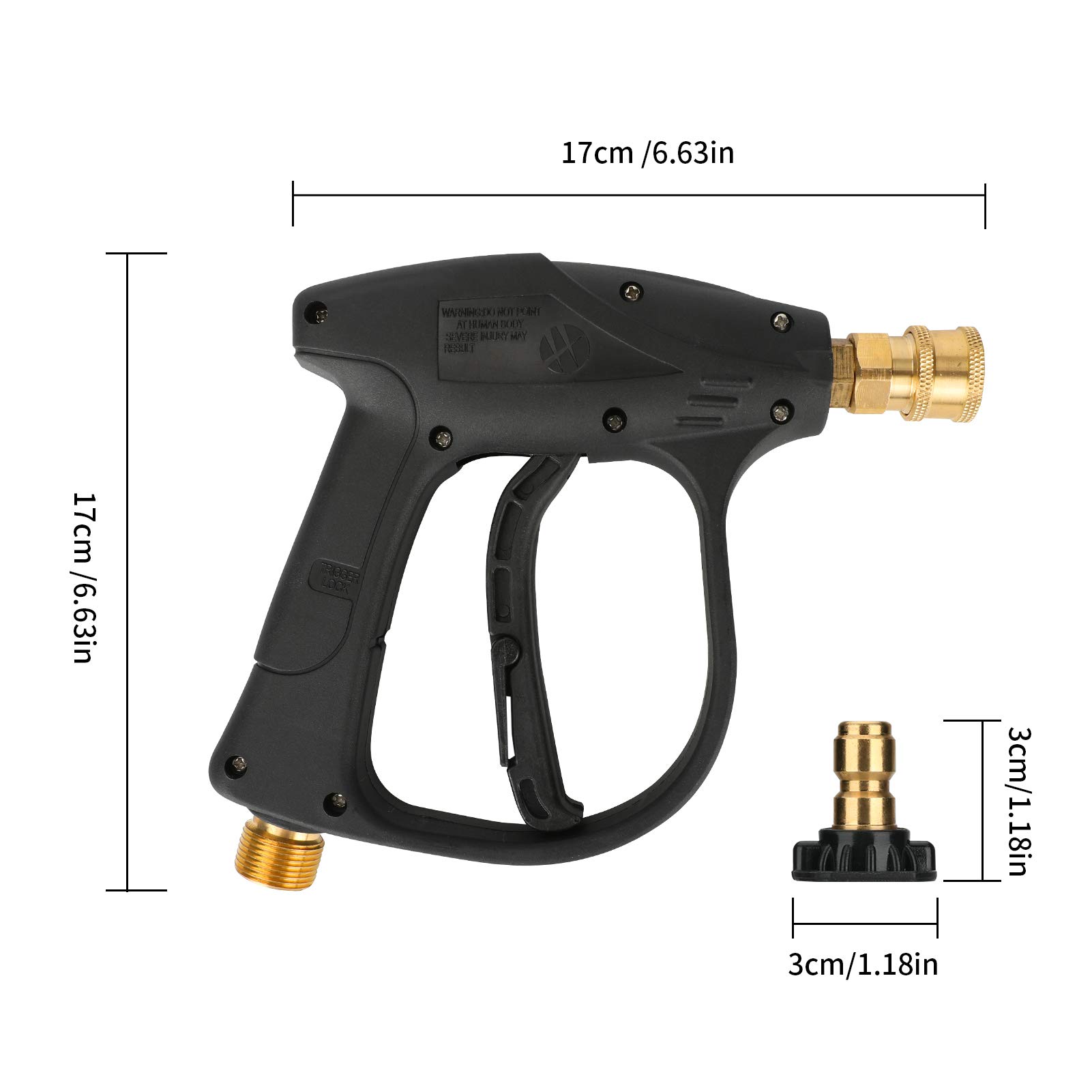 Buy Mystery High Pressure Washer Gun, 4350 PSI Short Pressure Washer ...