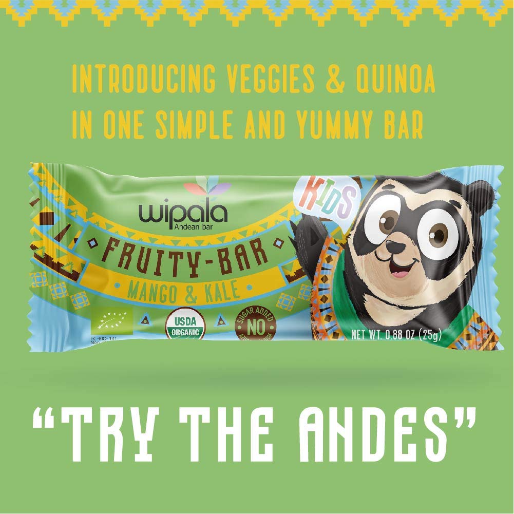 Snapklik.com : Wipala KIDS Organic Fruit Bars, Mango & Kale, Vegan, Non ...