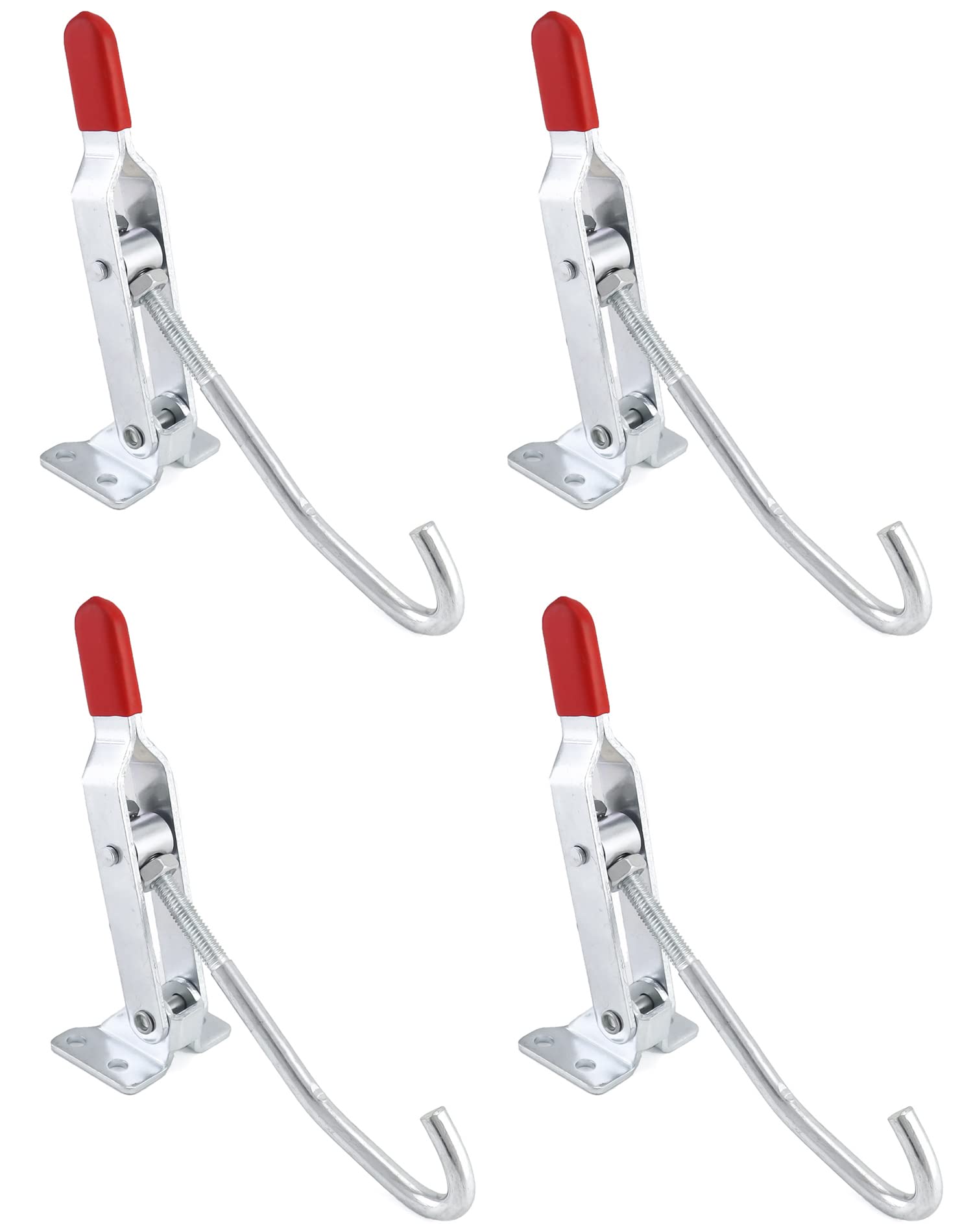QWORK J Hook Toggle Clamp, 4 Pack 375 lbs Holding Capacity Hook Type ...