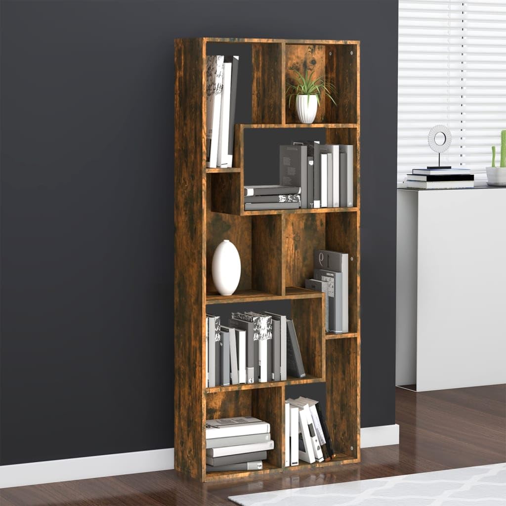 Natulvd Bookshelf, Tree-Shaped Bookcase Storage Shelf with 8 ...