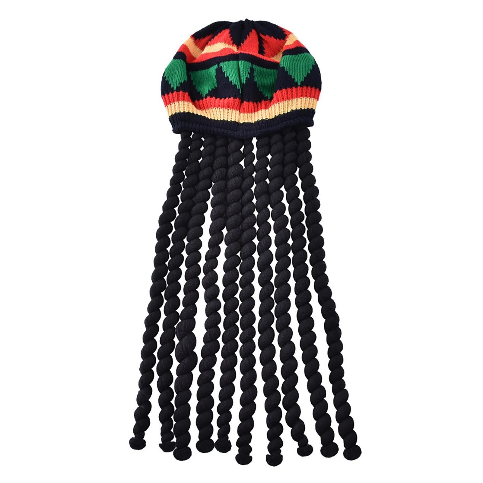 Birtern Hat with Dreadlocks Mens Wigs Dreadlock Cap, Hat Black ...