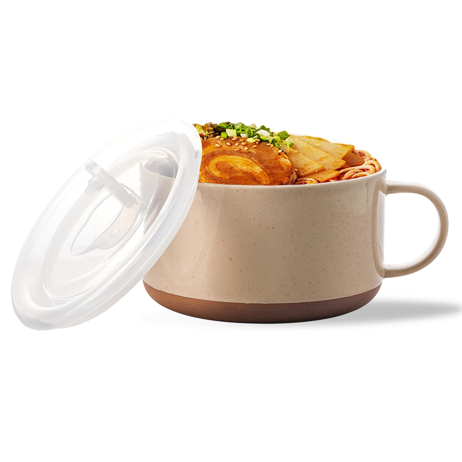 Amazon.com | Chubacoo Extra Large Soup Bowl with Lid : 38 Oz Soup Mug ...