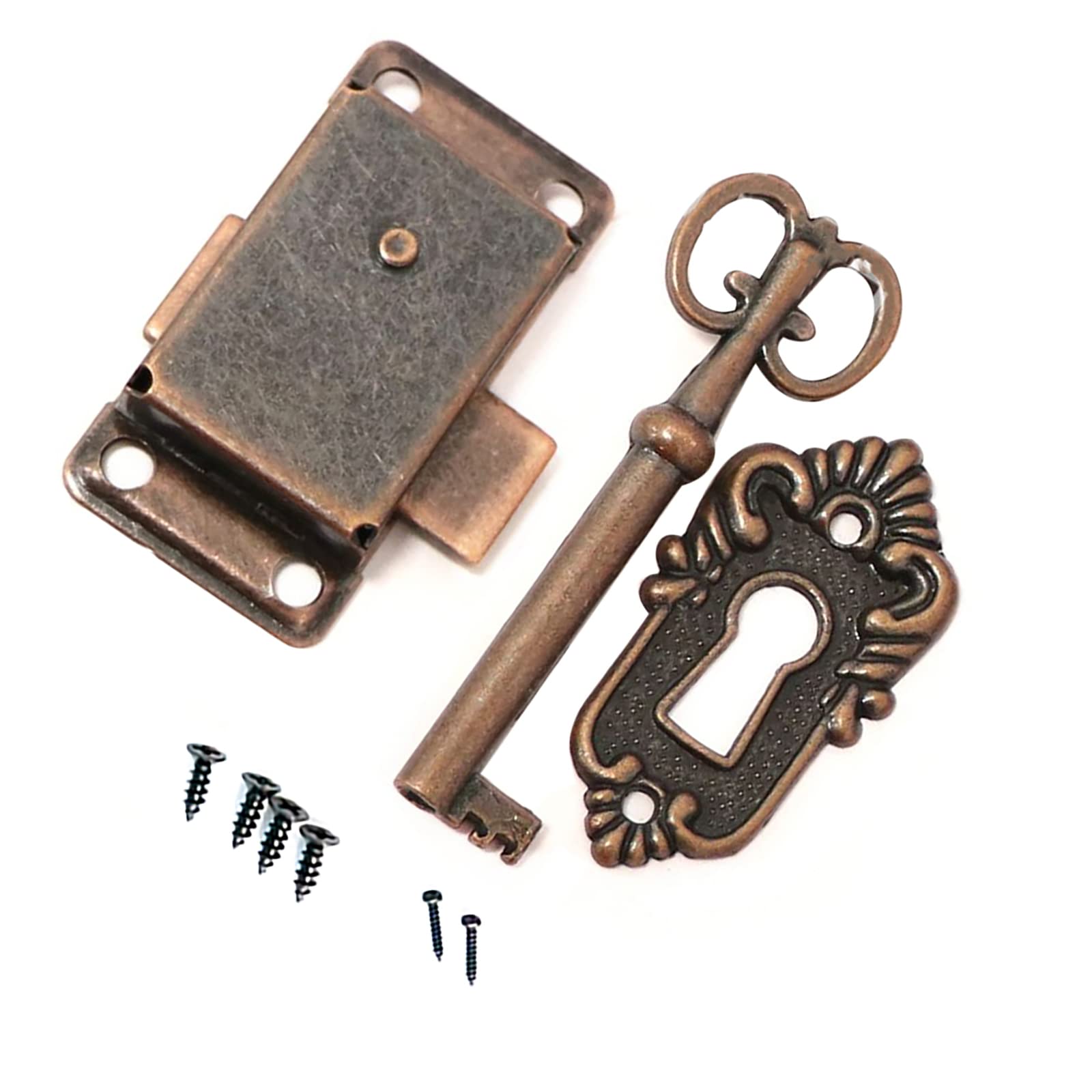 Vintage Alloy Lock with Key Set Reproduction for Cabinet Doors ...
