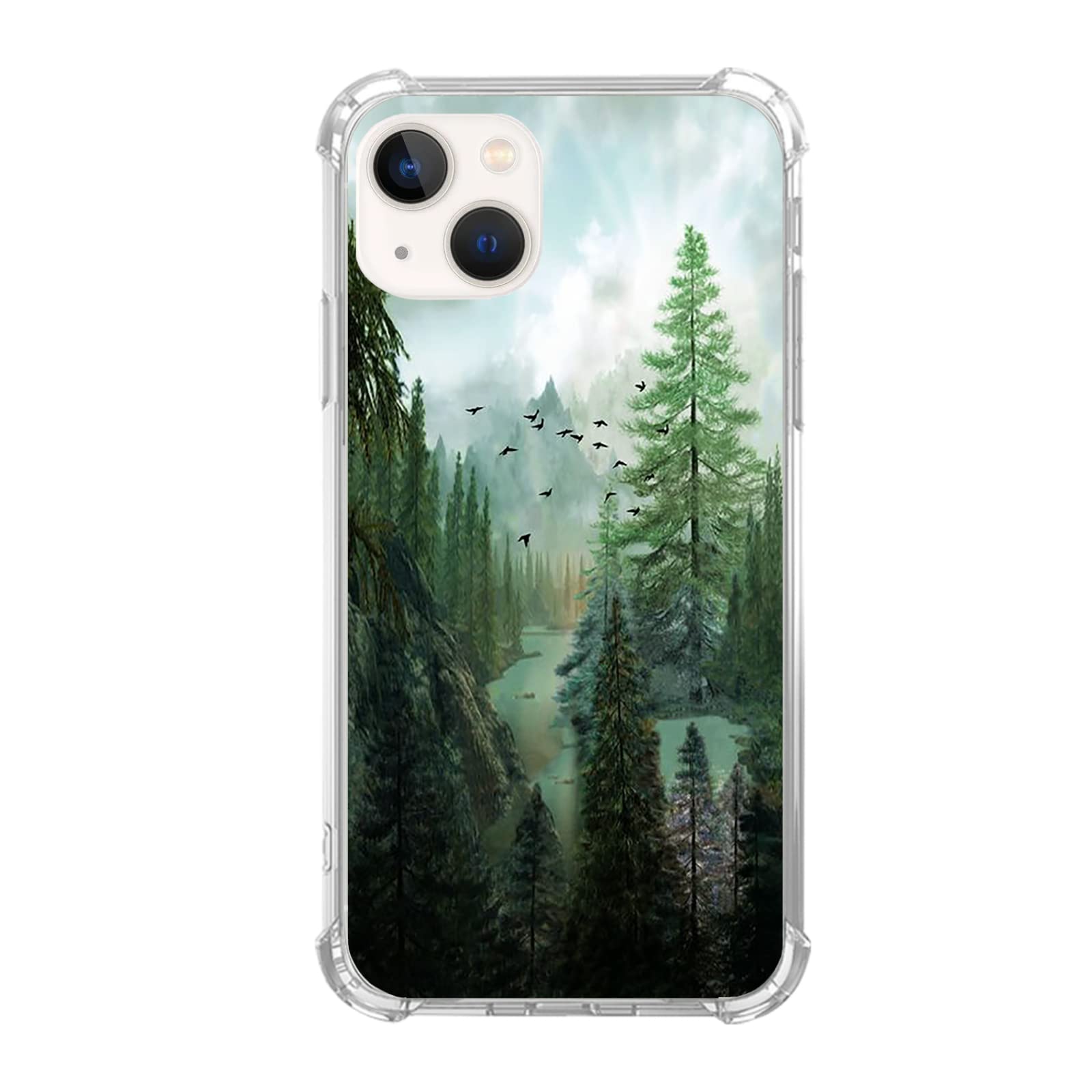 Amazon.com: WidofvSpky Mountain with Birds Case Compatible with iPhone ...