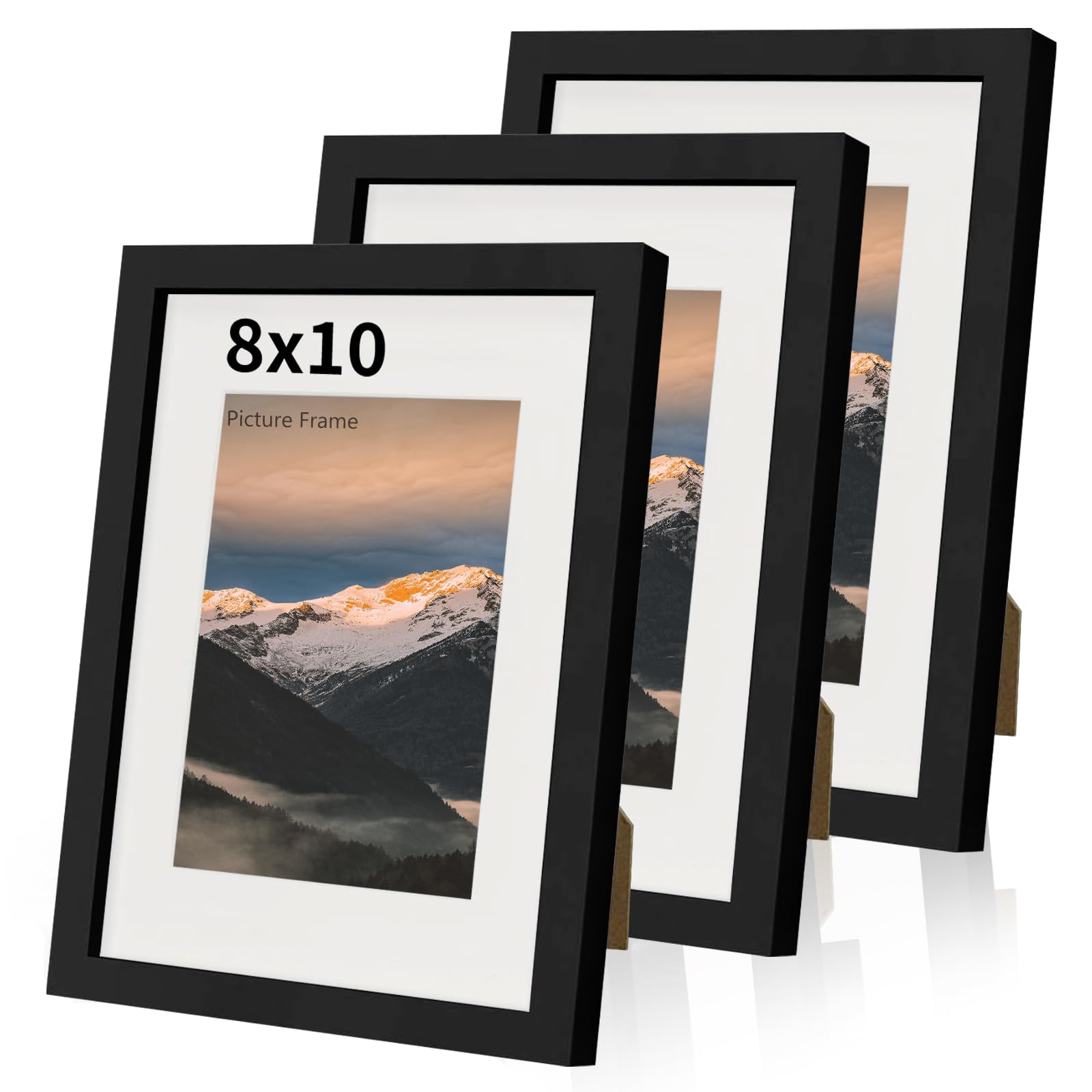 8x10 Picture Frame Set of 3, Multi Photo Frames Set, Display Pictures ...