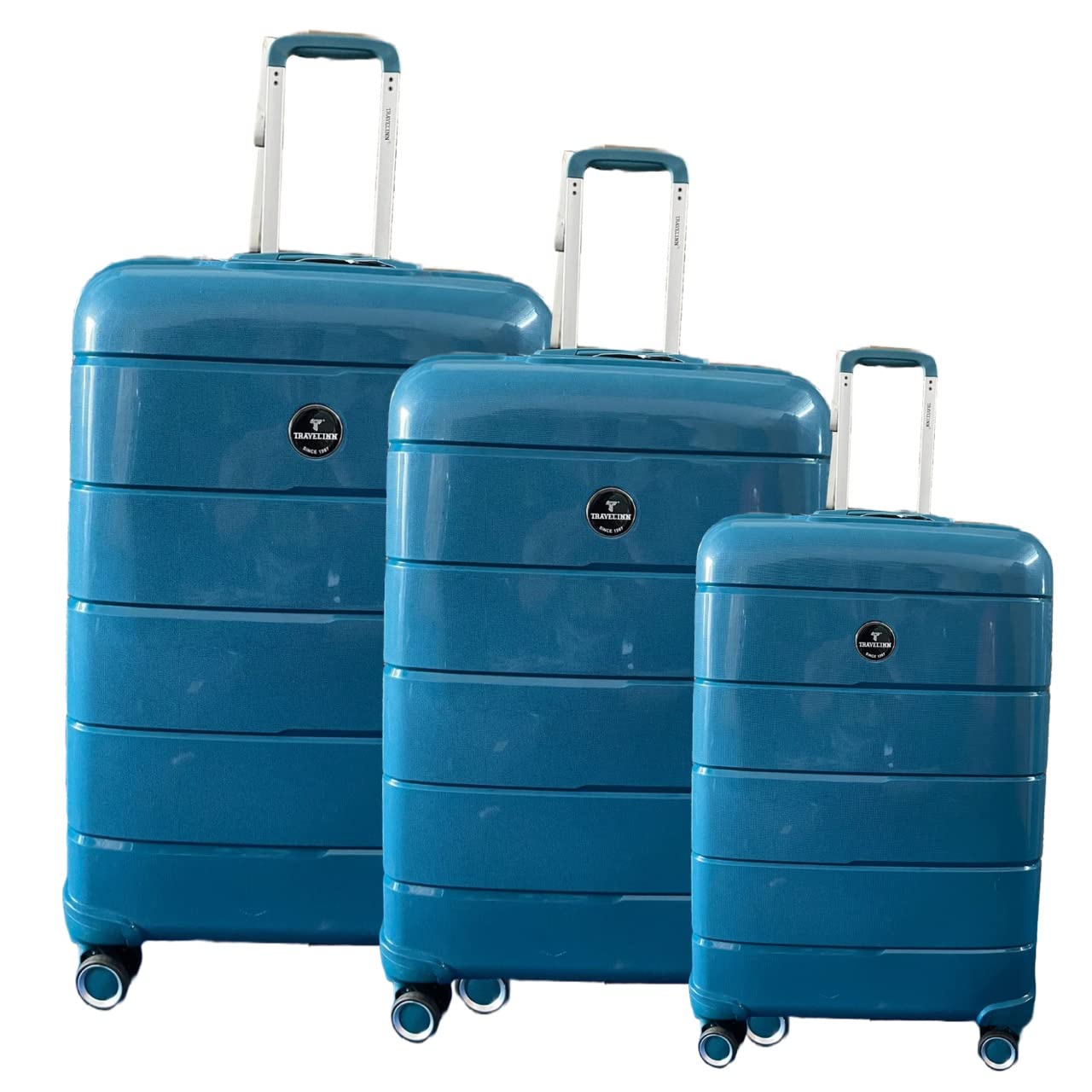 Buy Travelinn Stripped Trolley Bag Set of 3 with Anti-Theft Zipper, 8W ...