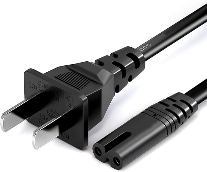 Amazon.com: 2 Prong AC TV Power Cord for Samsung 24" 32" 40" 43" 48" 49 ...