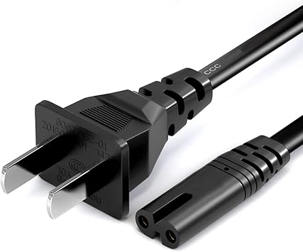 Amazon.com: 2 Prong AC TV Power Cord for Samsung 24" 32" 40" 43" 48" 49 ...