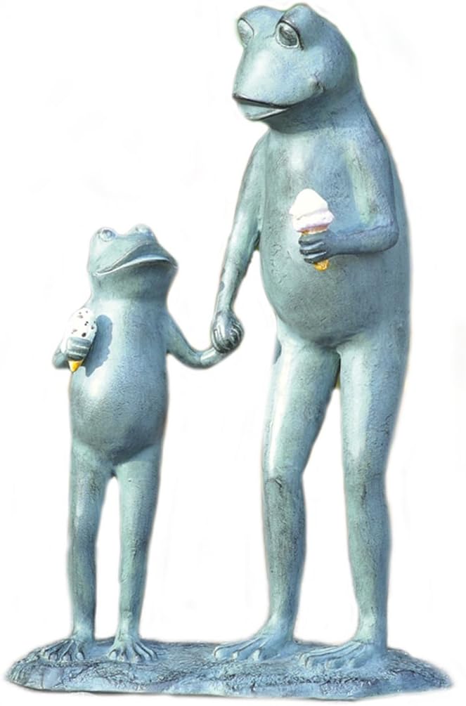 Amazon.com: SPI Home Cast Aluminum Frog Lovers Garden Sculpture 18 ...