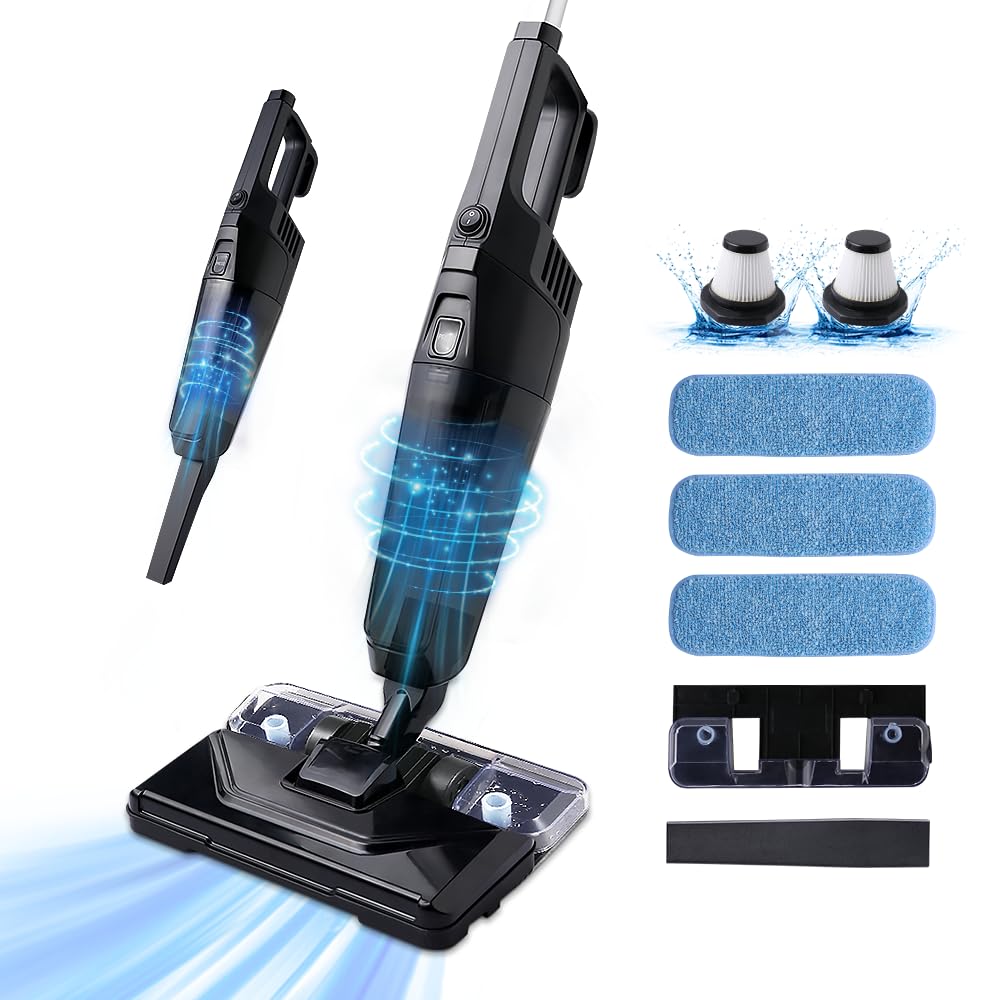 Snapklik.com : REECOO Corded Stick Vacuum Mop 600W Powerful Stick Vacuum