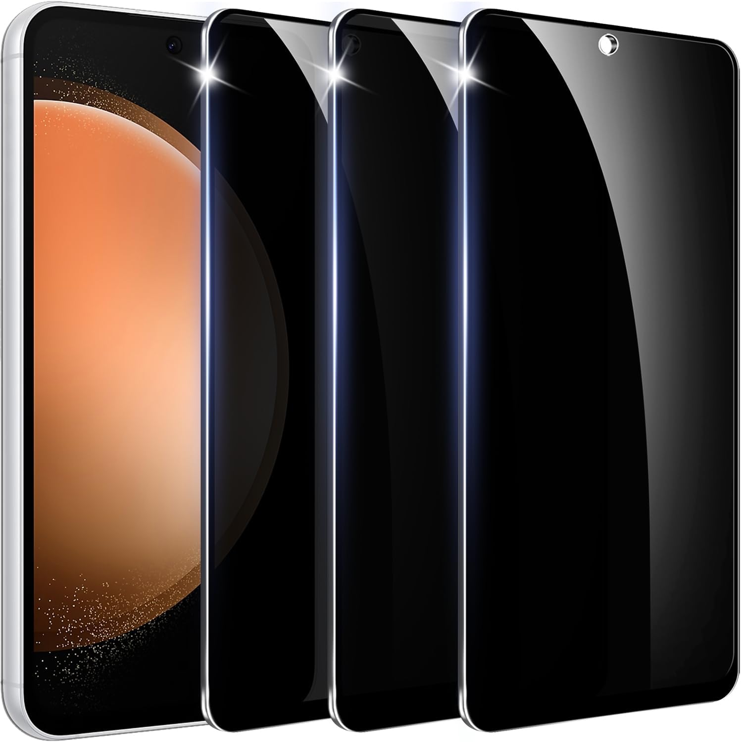 【3+1 Pack】Designed for Samsung Galaxy S23 FE Privacy Screen Protector ...