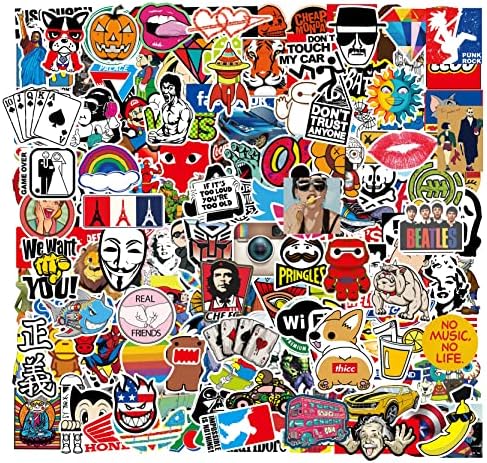 Amazon.com: Cool Random Stickers Pack 206pcs Skateboard Car Laptop ...