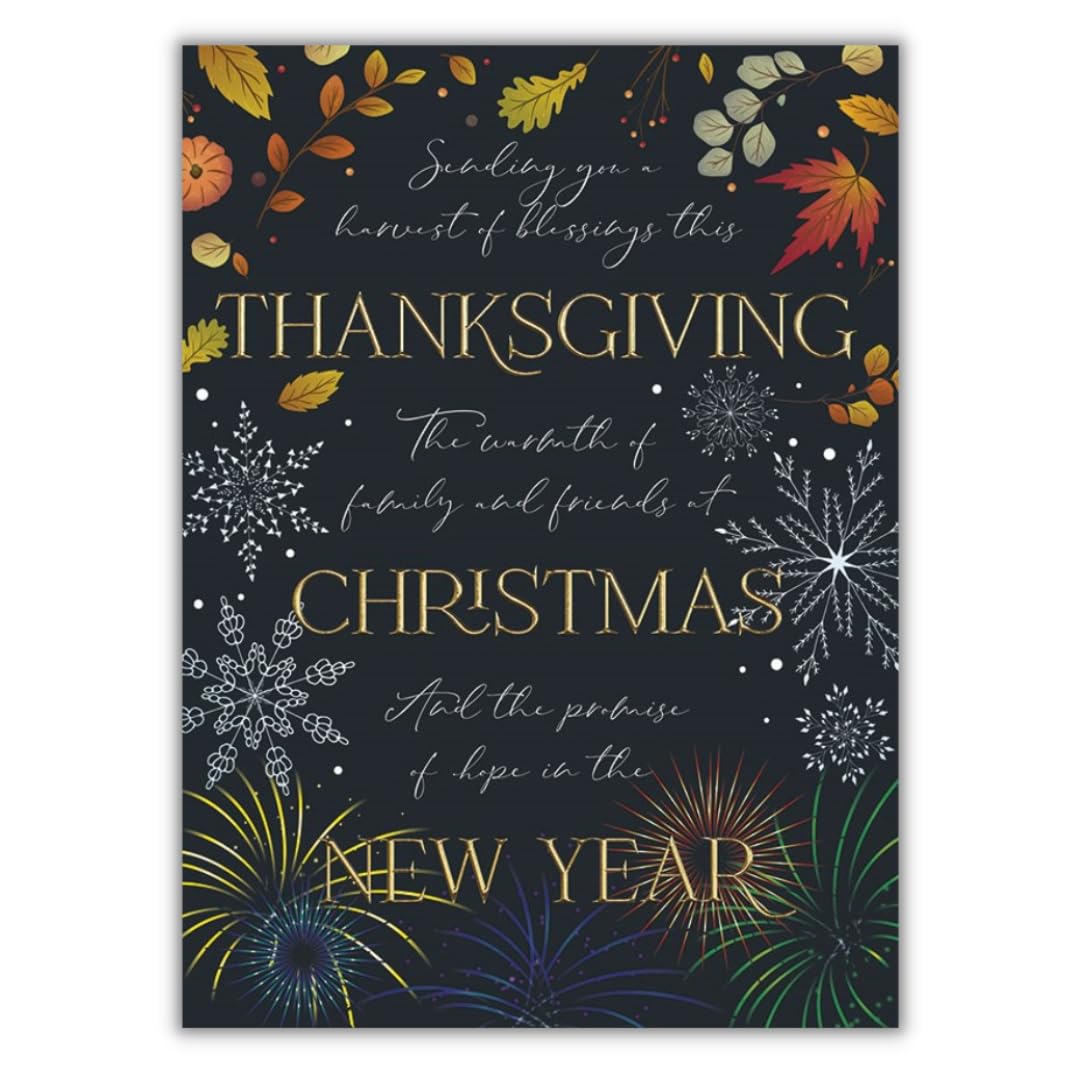 Amazon.com : 25 Premium Thanksgiving Cards - Thanksgiving, Christmas ...