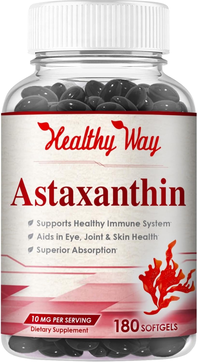 Amazon.com: Easy Absorption Astaxanthin Supplement - 10mg Astaxanthin ...