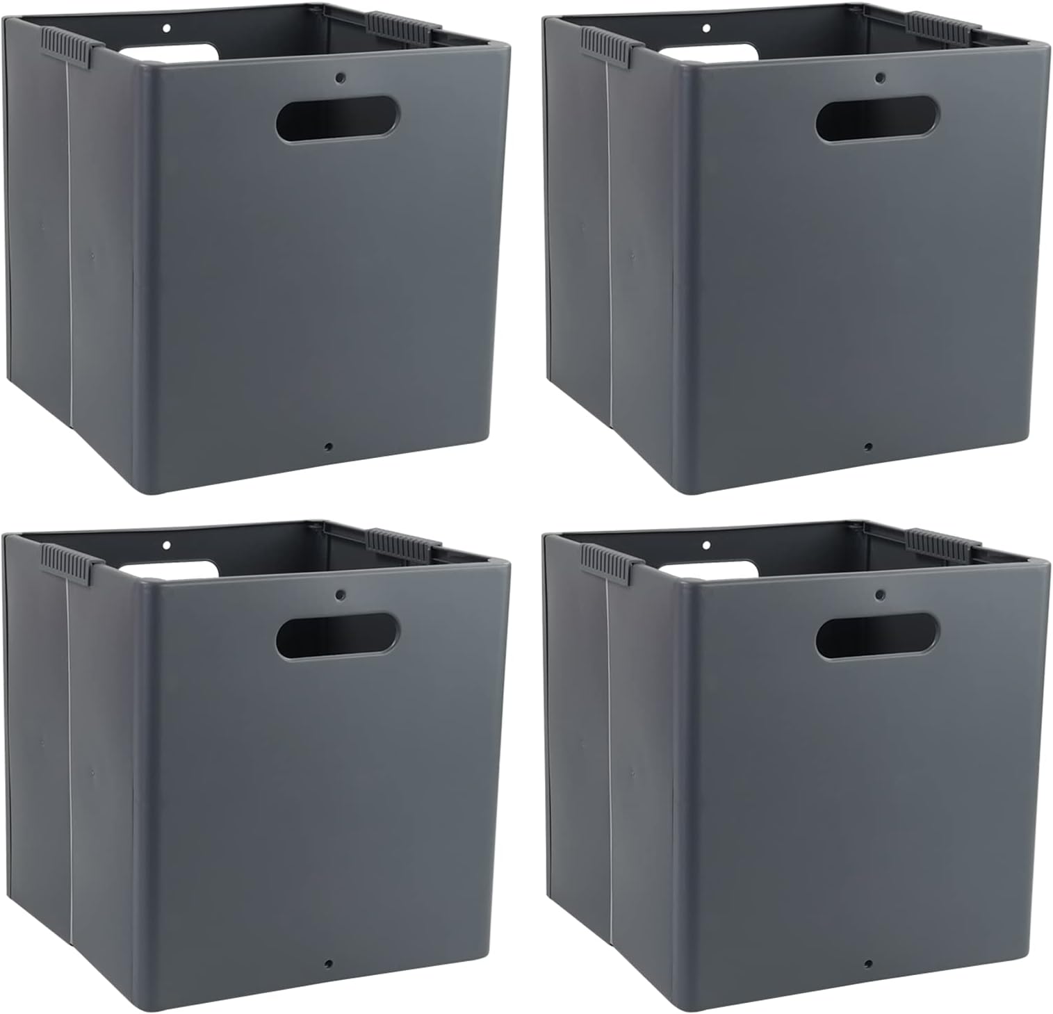 Lesbye Set of 4 Foldable Storage Cube, Plastic Collapsible Cube ...