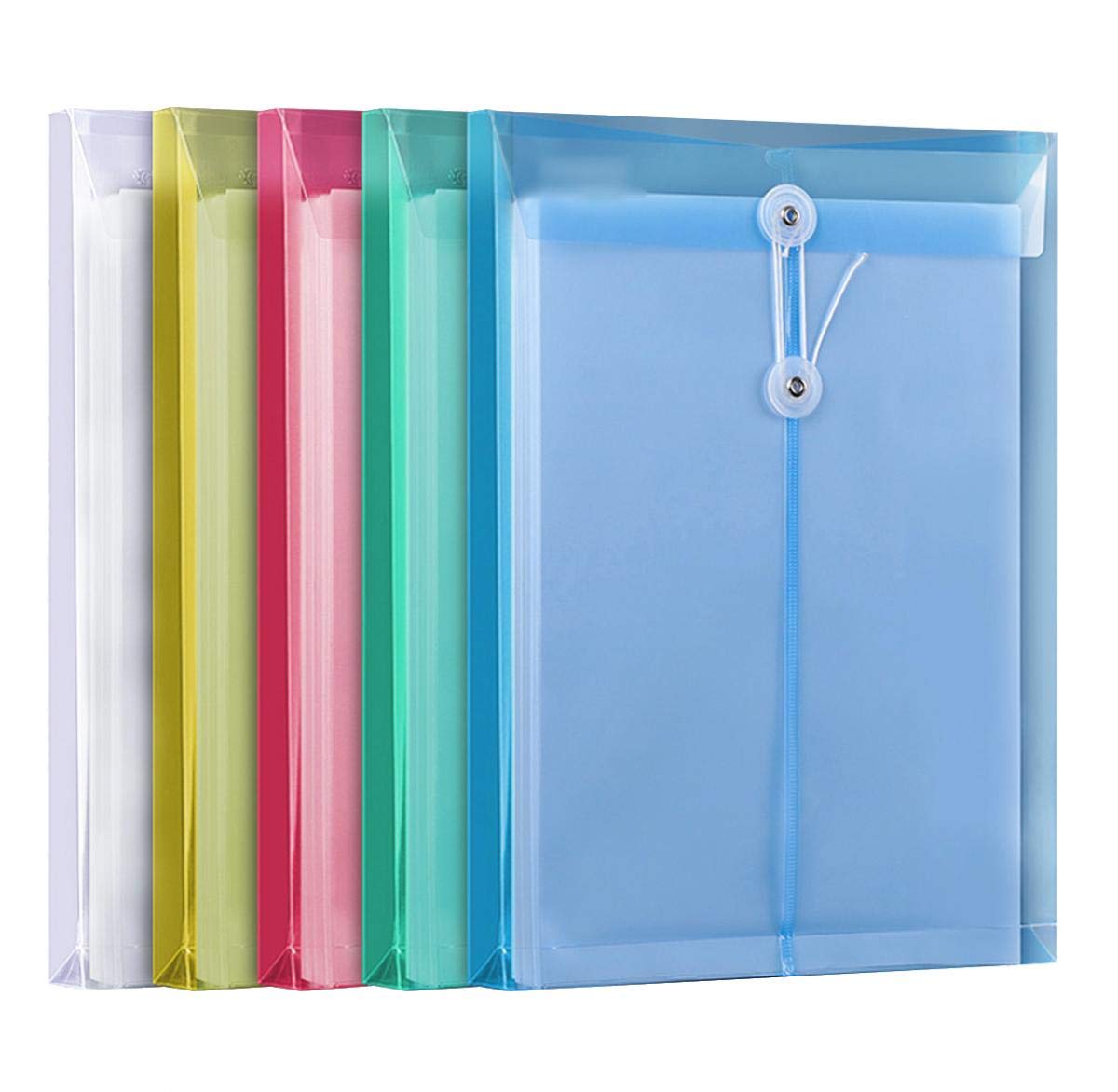 Buy LaOficina Poly Clear Envelopes with Button String Snap Closure 1 ...