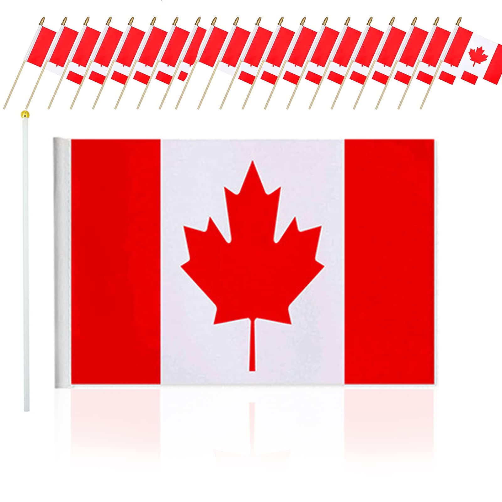 20Pcs Canada Flag Mini Canadian Flags Small Canada Hand Flag Hand Held ...