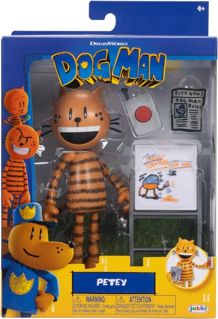 Amazon.com: Dog Man Movie 5 Inch Petey Articulated Action Figure ...