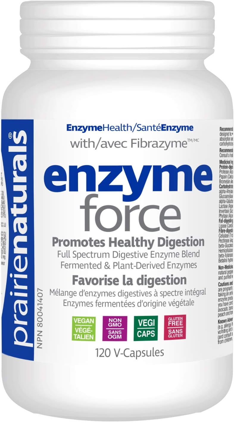 Prairie Naturals Enzyme force with fibrazyme digestive enzyme vcaps 120 ...