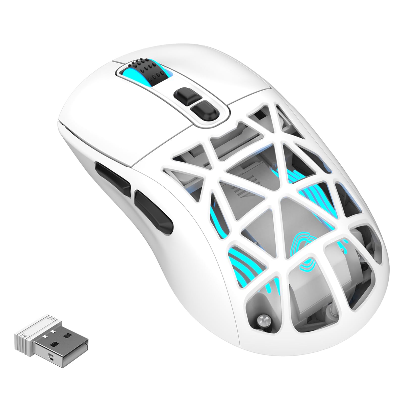 Amazon.com: FD Wireless Gaming Mouse,Rechargeable RGB Programmable ...