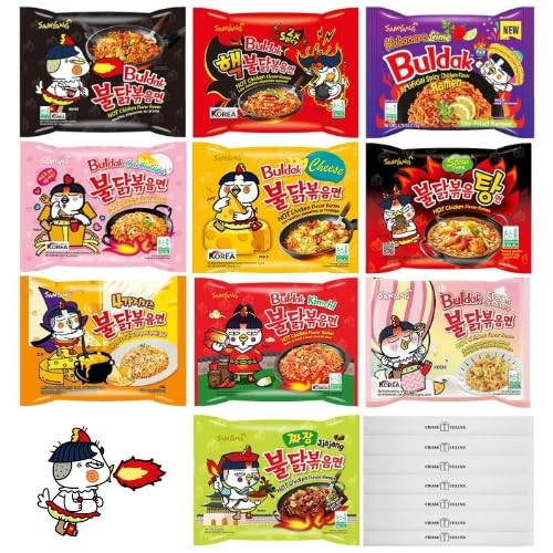 Amazon.com : C & C_buldak ramen Spicy Hot Chicken Ramen 10 Flavor ...