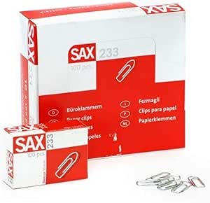 Sax Paper Clip-233-1x10pkt 100 Clips : Amazon.ae: Office Products