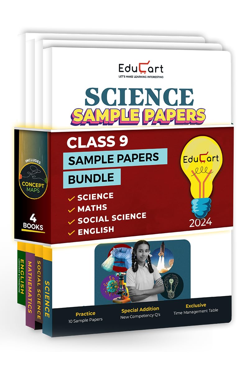 Educart CBSE Class 9 Sample Papers Bundle - Science, Maths, Social ...