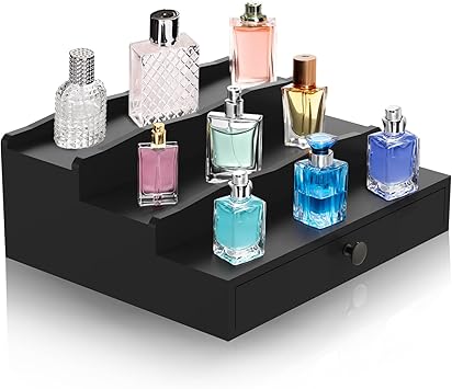 Amazon.com: Foraineam Perfume Organizer, 3 Tier Wood Perfume Display ...