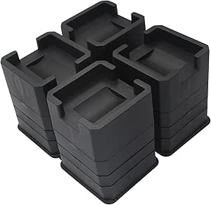 MYMULIKE Furniture Risers 4 Inch, 4 Pack Furniture Leg Risers, 2 to 4 ...