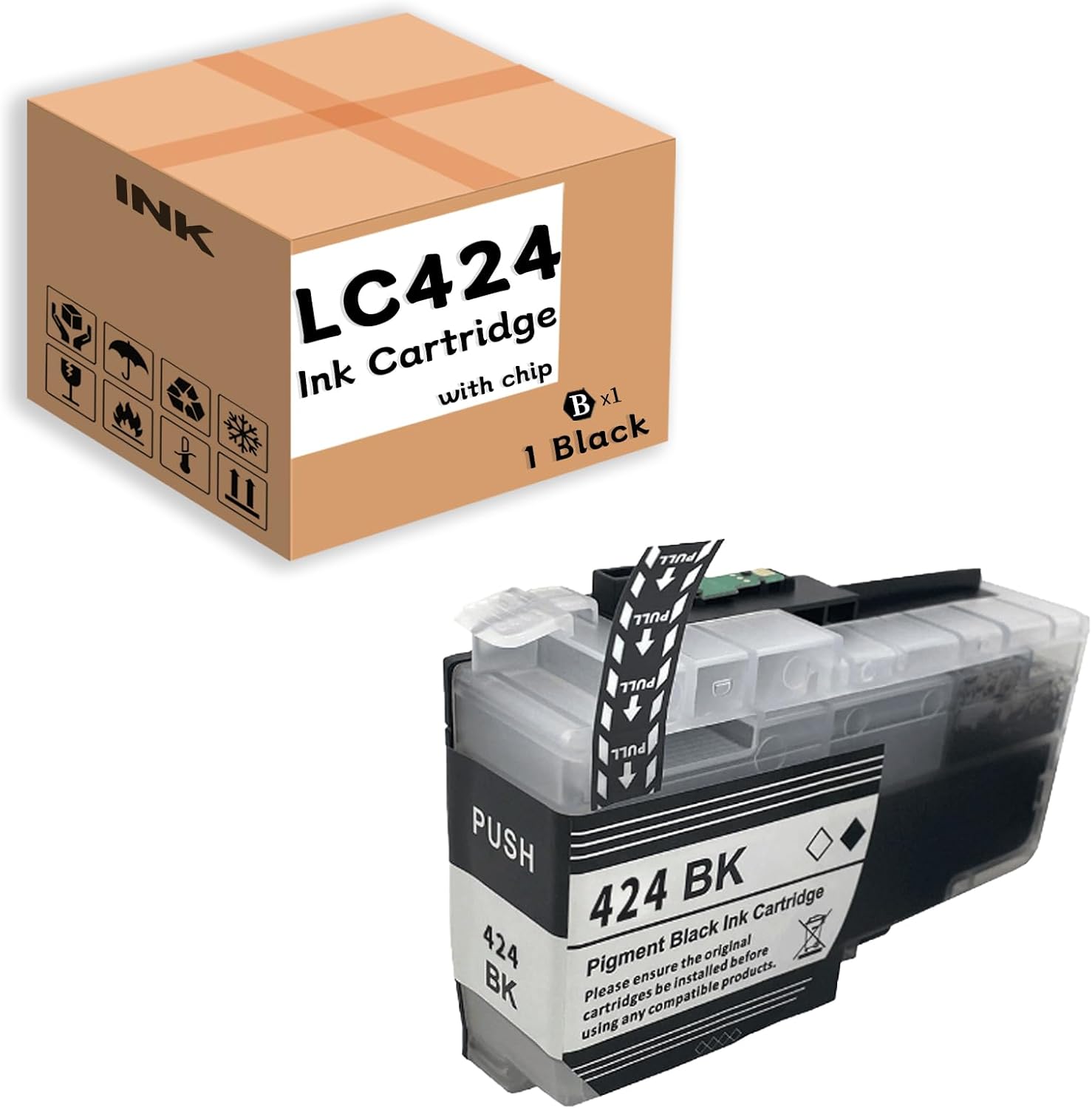 BORATO LC424 Ink Cartridge User Manual for Brother DCP-J1200DW Printer