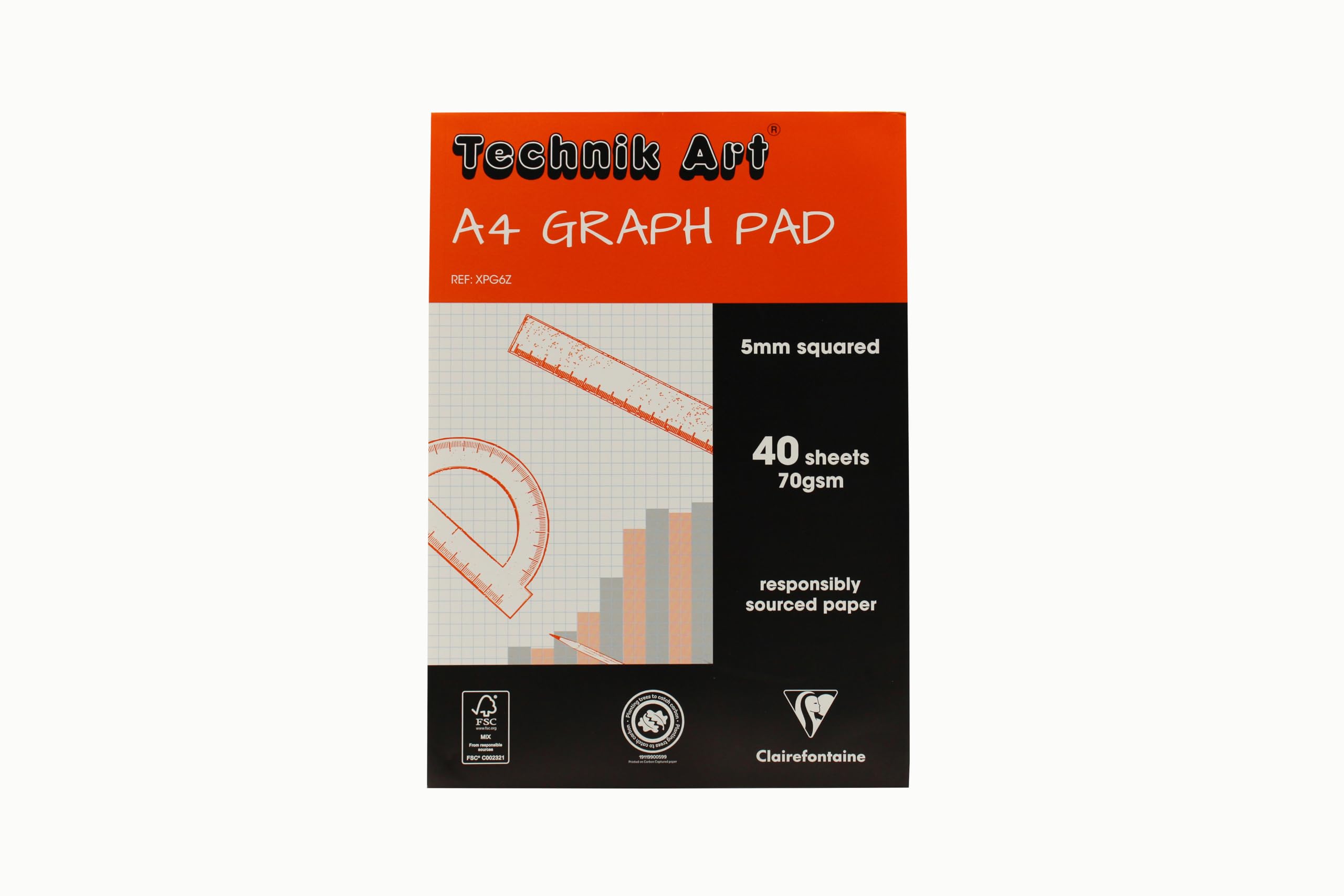 Clairefontaine - Ref XPG6Z - Technik Art - Graph Pad, A4 210 x 297mm ...