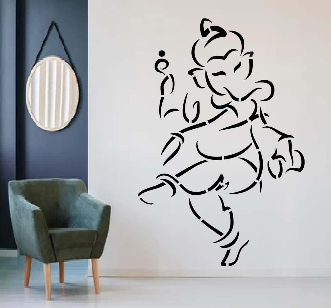 PARDECO 552 God Ganesh Design Stencils for Wall Painting (Size:- 16X24 ...