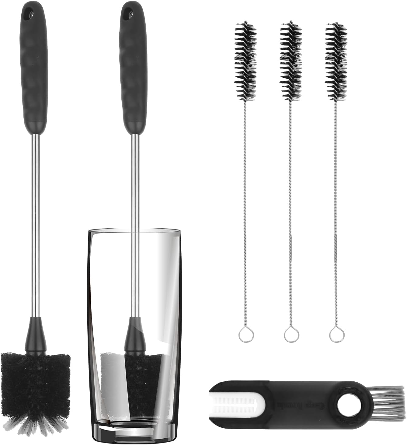 Amazon.com: 6 Pack Bottle Brush Cleaner Set, 14" Long Handle Stainless ...