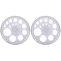Plastic Procircle Protractor 360 Degrees Round 12.5cm Circle Stencils_Set of 2 : Amazon.in: Home ...