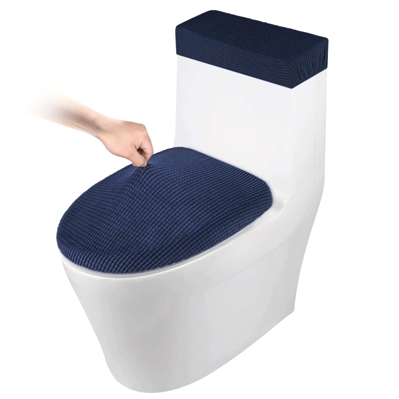 Amazon.com: Toilet Lid Cover and Toilet Tank Cover Stretch Toilet ...