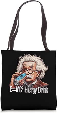 Amazon.com: Einstein's Boost Formula: E=MC² Energy drink Tote Bag ...