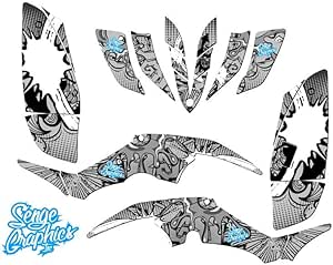 Amazon.com: All Years Raptor 350 Zany White Senge Graphics Kit ...