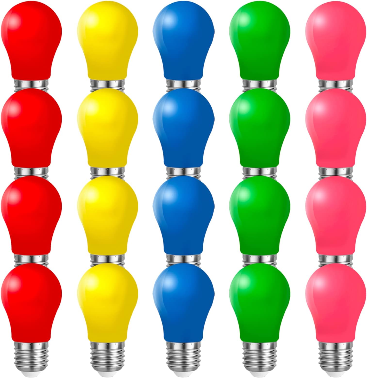 Suncan 10 Pack of E27 Screw Cap Coloured LED Light Bulbs Lamps for ...