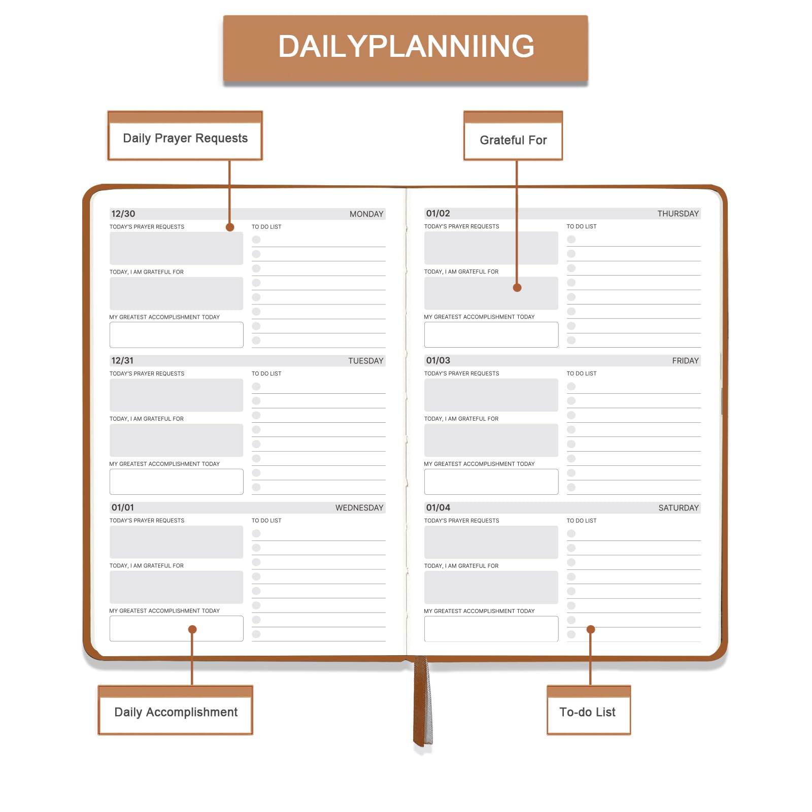 Snapklik.com : 2025 Christian Planner - Daily Bible Planner 2025, 5.7 ...