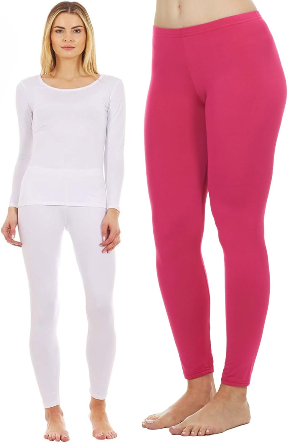 Thermajane Size M Thermal Bottoms & Thermal Underwear Scoop Set Pink ...