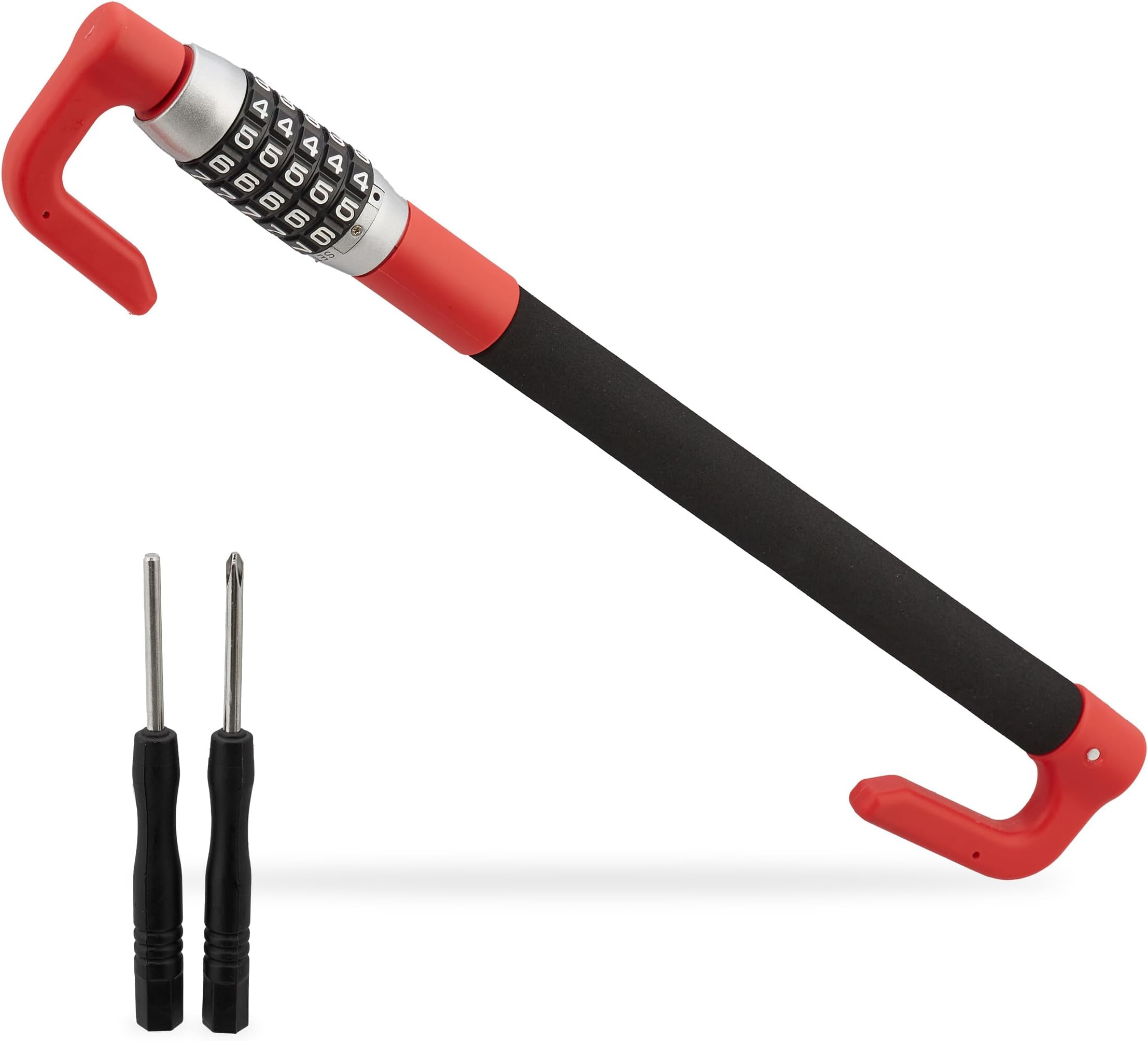 Relaxdays Canne antivol Voiture, Code à 5 Chiffres, Bloque-Volant ...