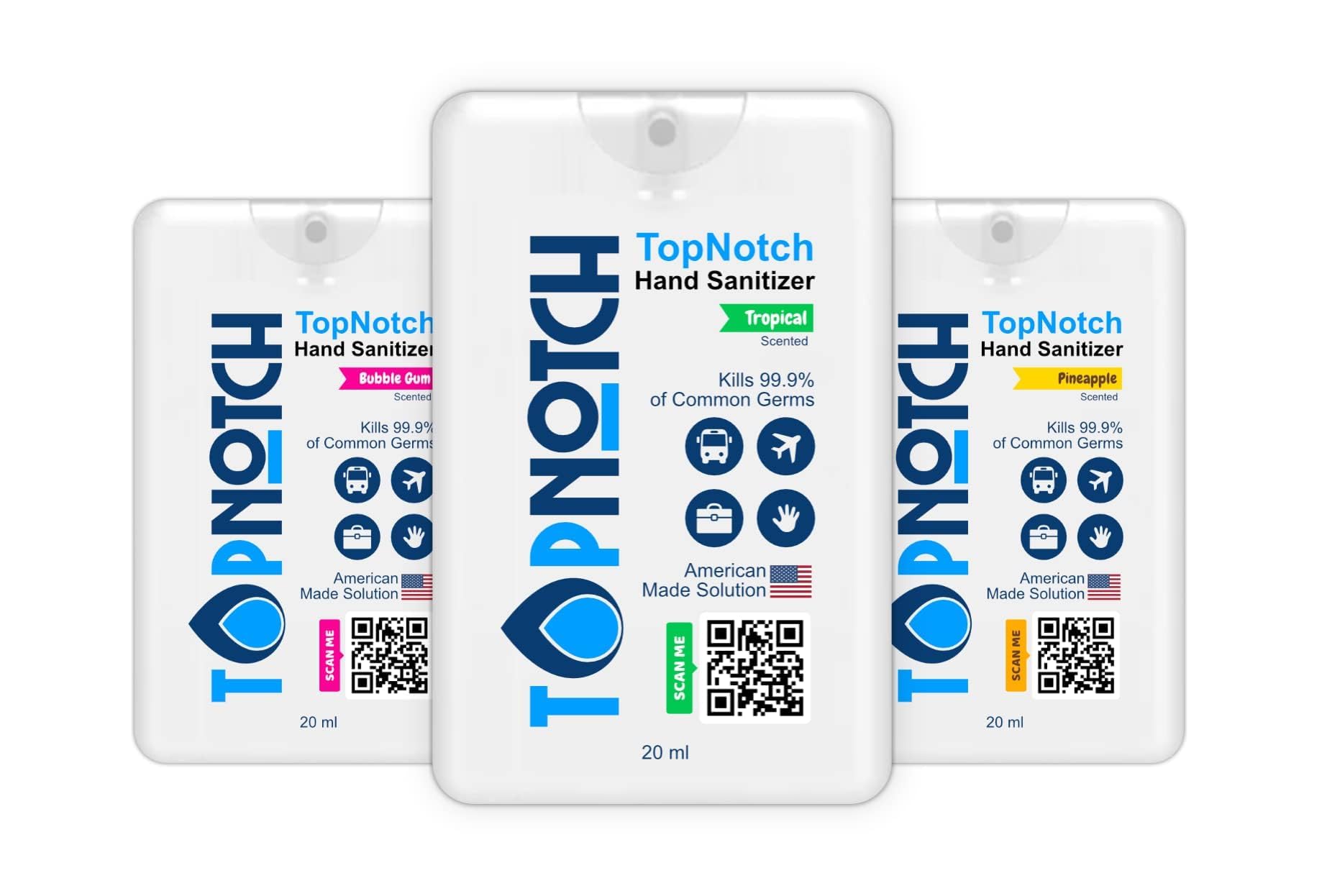 Amazon.com : TOP NOTCH Hand Sanitizer, Pack of 24 Pocket Spray (20ml ...