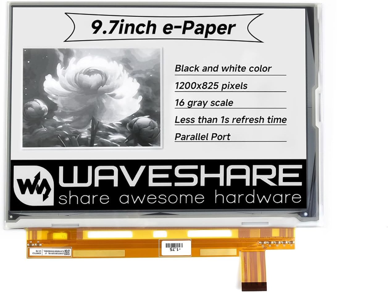 Amazon.com: Waveshare 9.7inch E-Ink Raw Display Compatible with ...